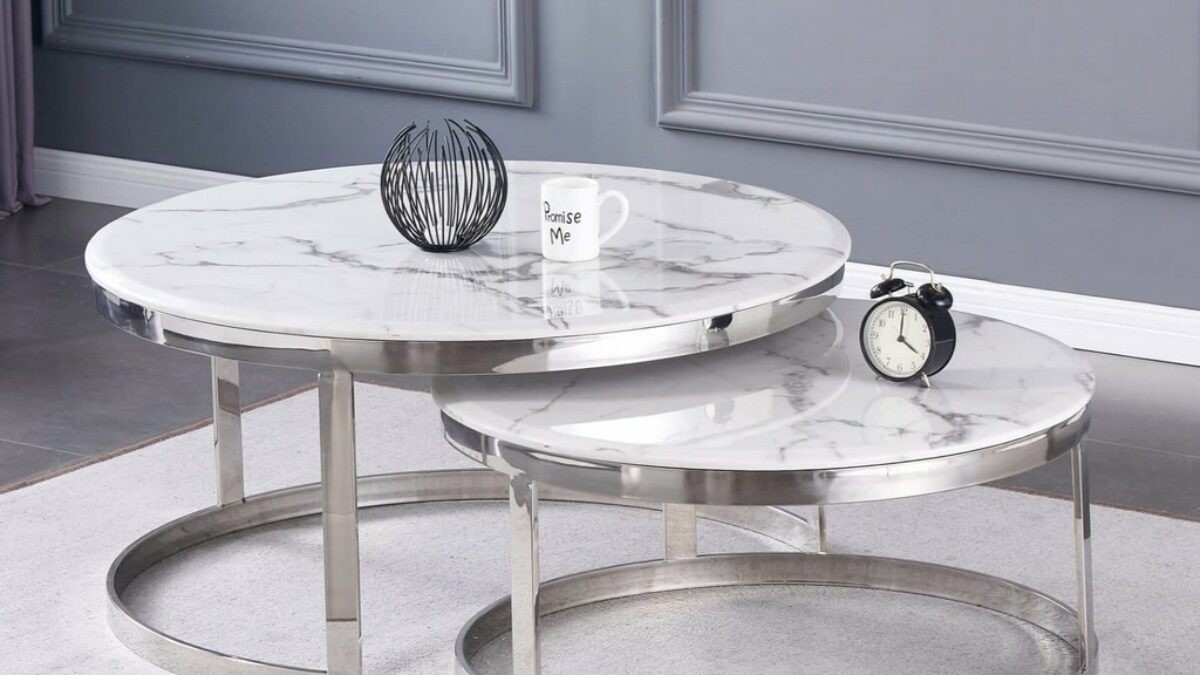 White and silver coffee table store