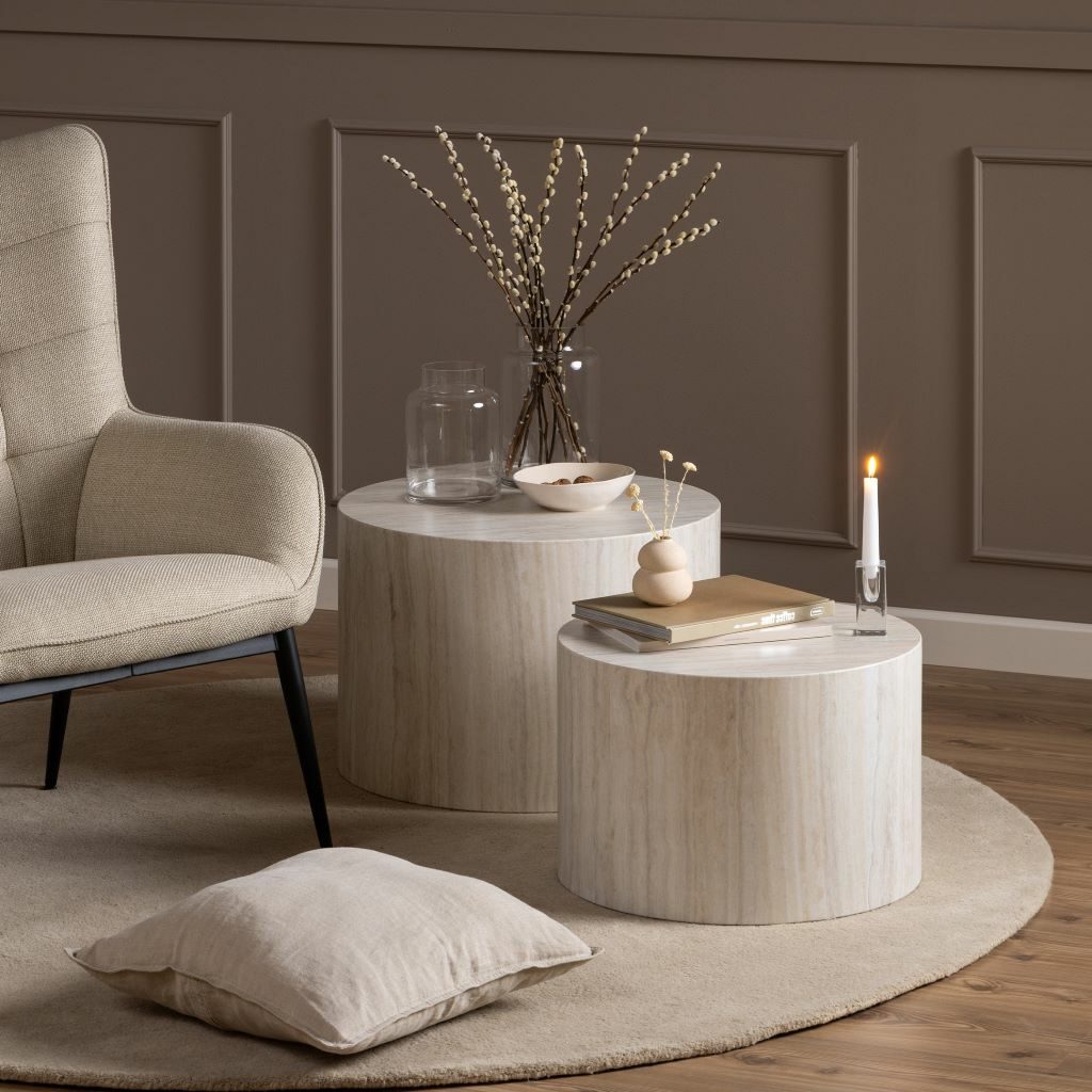 Cream stone coffee table store